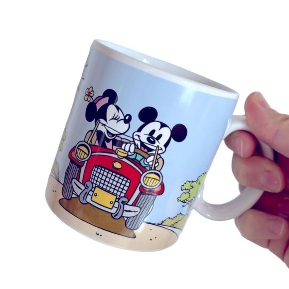 Dining | Vintagewalt Disney Mug 1985 Mickey And Minnie Mouse In A Car ...